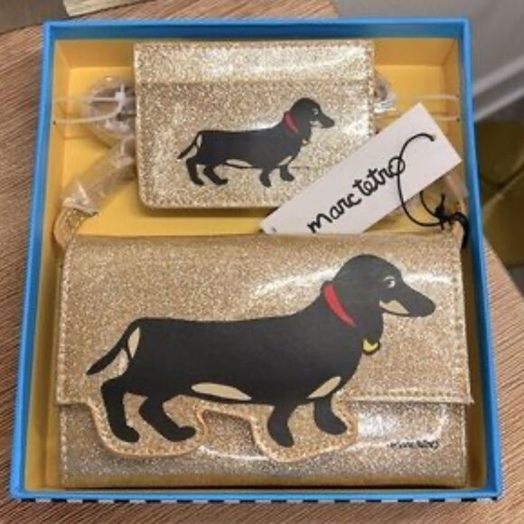 Marc Tetro | Bags | Nib Marc Tetro Gold Glitter Crossbody Wallet Card ...